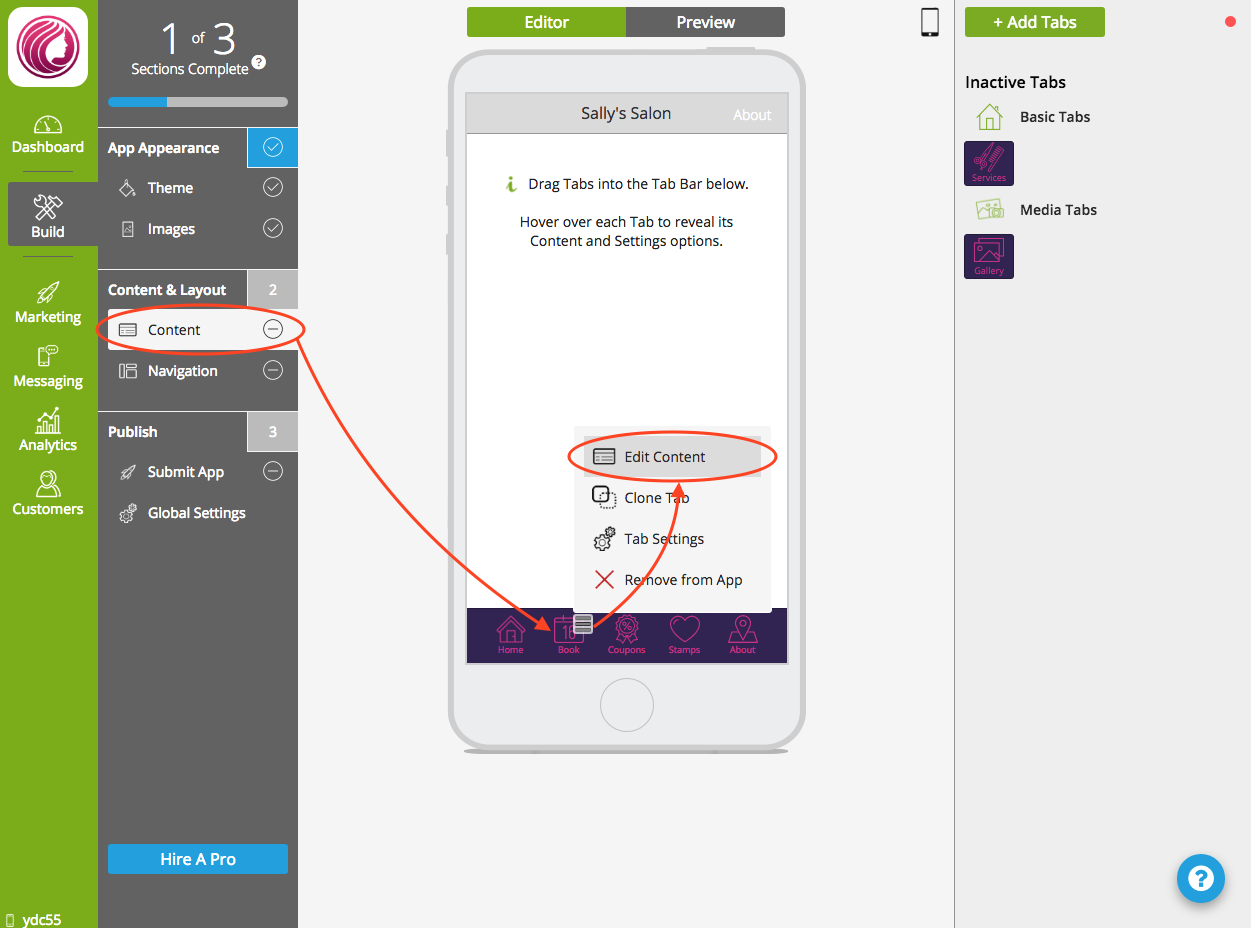 Launch your own client mobile app – Bookedin Support Desk